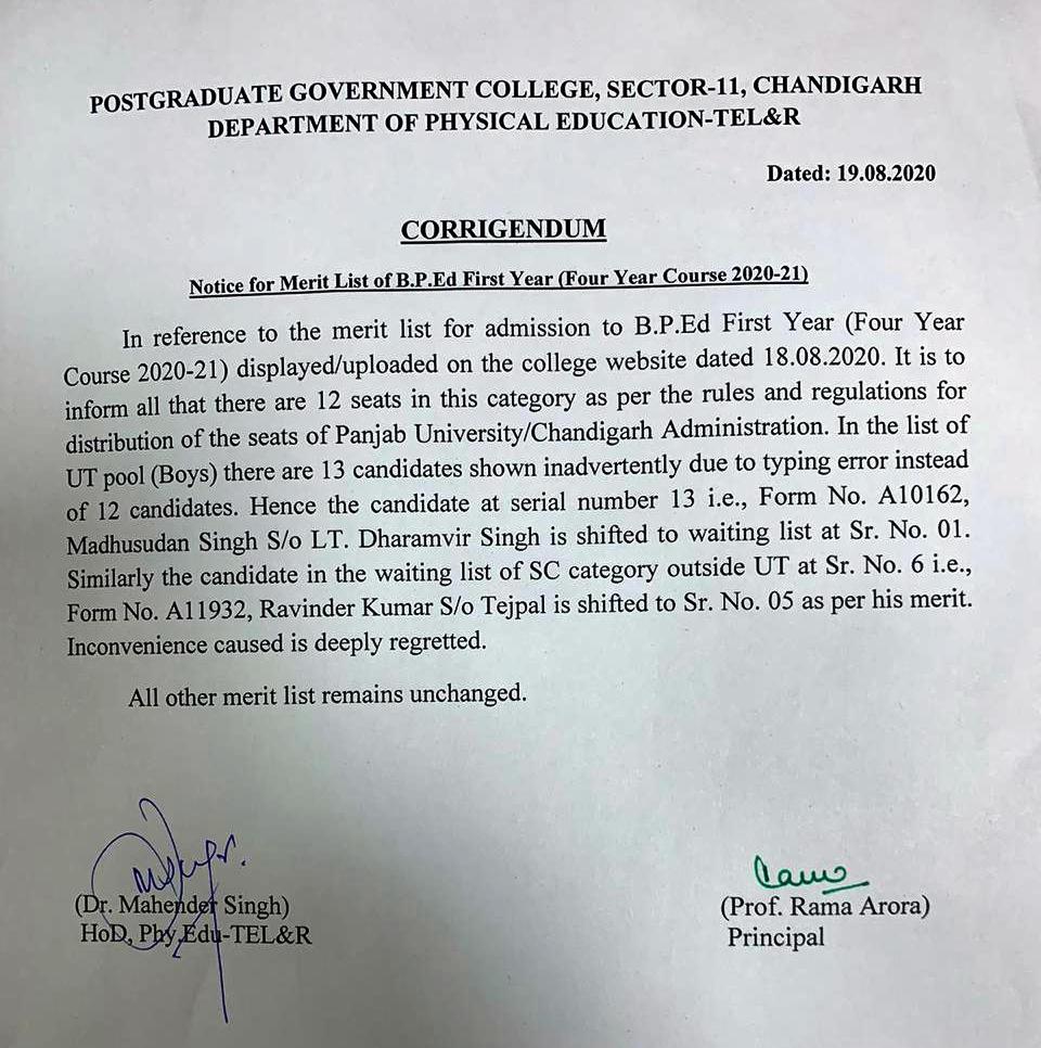 Post Graduate Government College | PGGC11