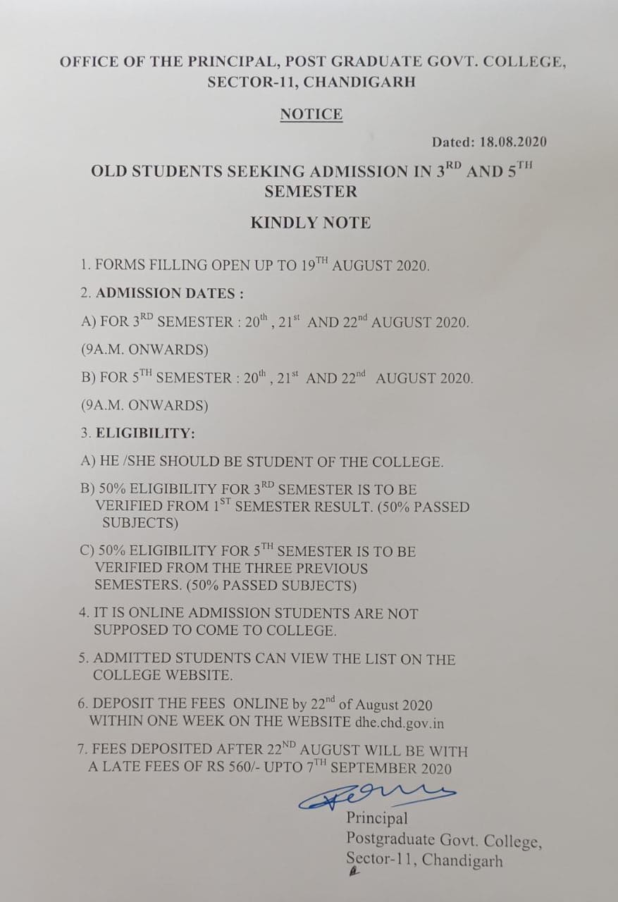 Post Graduate Government College | PGGC11