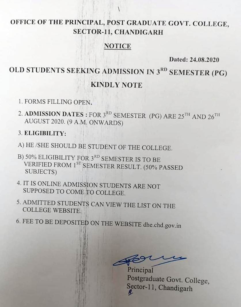 Post Graduate Government College | PGGC11